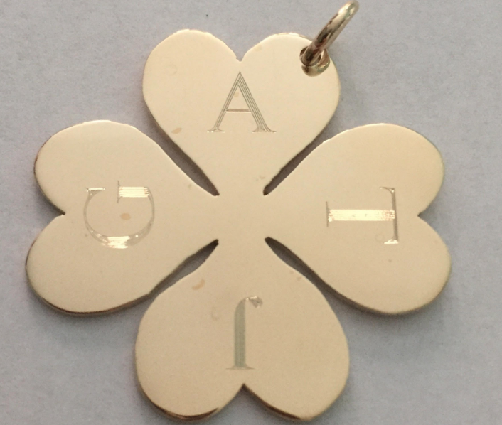 Thick Initial Clover (Customizable) – Jennifer Creel Jewelry
